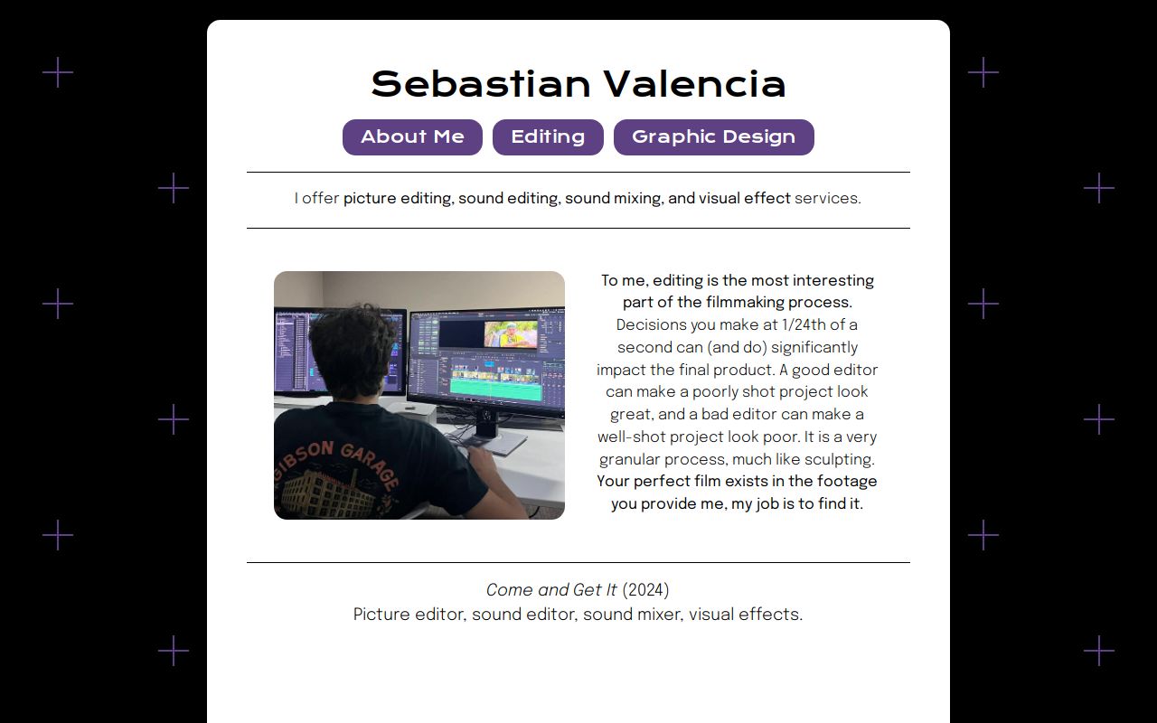 Sebastian Valencia - Editing